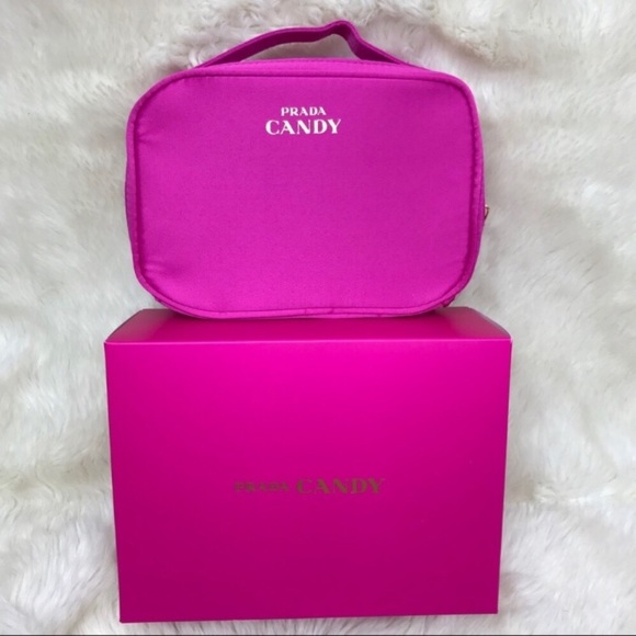 Prada | Bags | Prada Bag Pouch Makeup Cosmetic Vanity Case Candy Pink ...